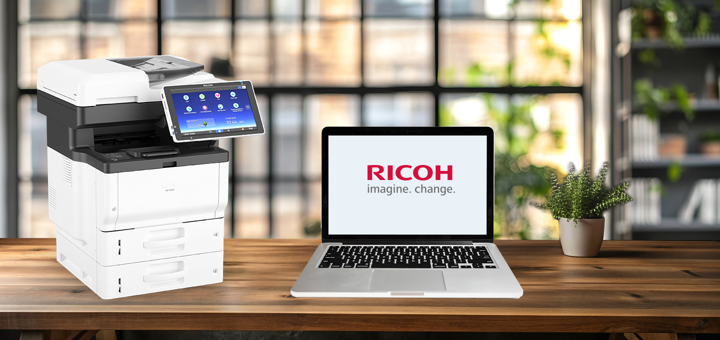 Impresora todo en uno en blanco y negro de diseño compacto y escáner en color | Ricoh España